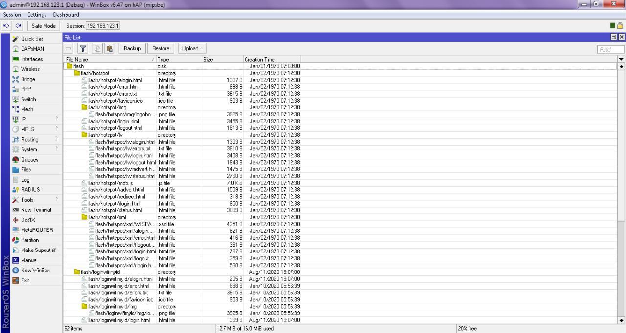 Cara backup router mikrotik